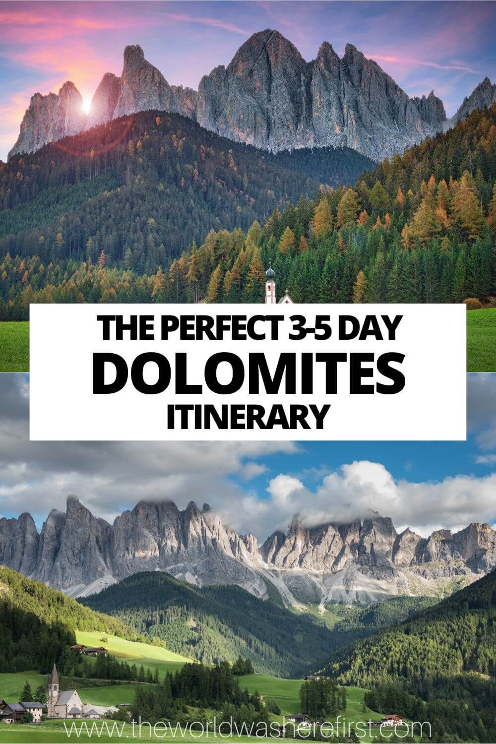 The Perfect 3, 4 or 5 Day Dolomites Road Trip Itinerary - The World Was ...