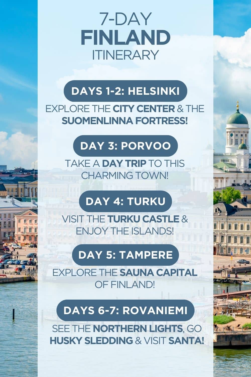The Perfect 5 to 7 Days in Finland Itinerary (Winter or Summer) - The ...