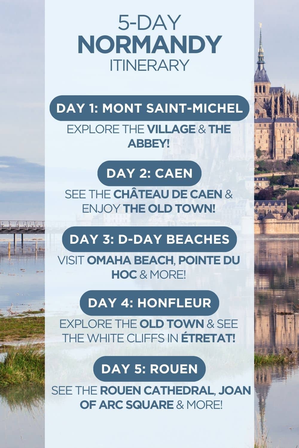 The Ultimate 3, 4 or 5 Day Normandy Road Trip Itinerary - The World Was ...