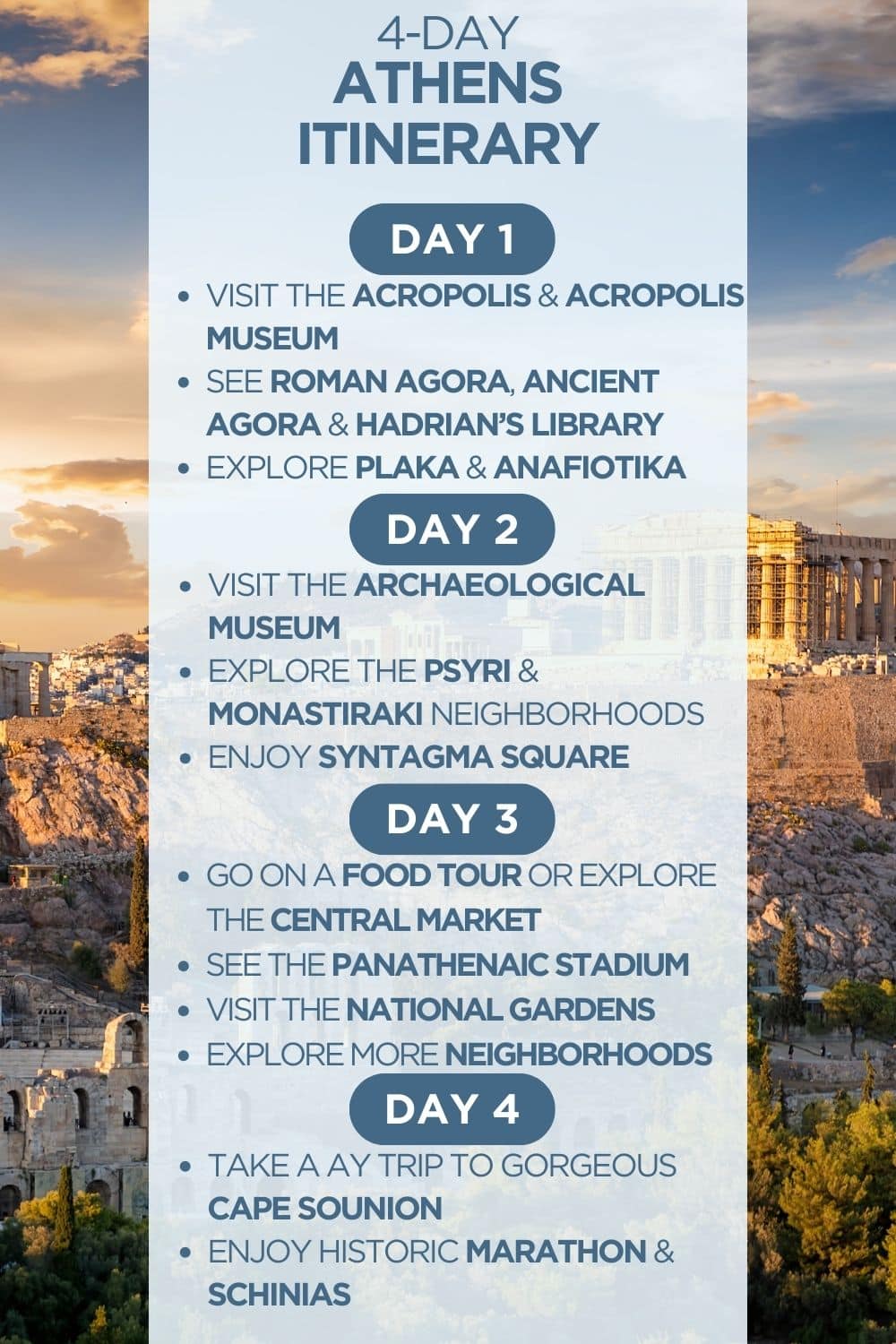 The Ultimate 2, 3 or 4 Days in Athens Itinerary - The World Was Here First