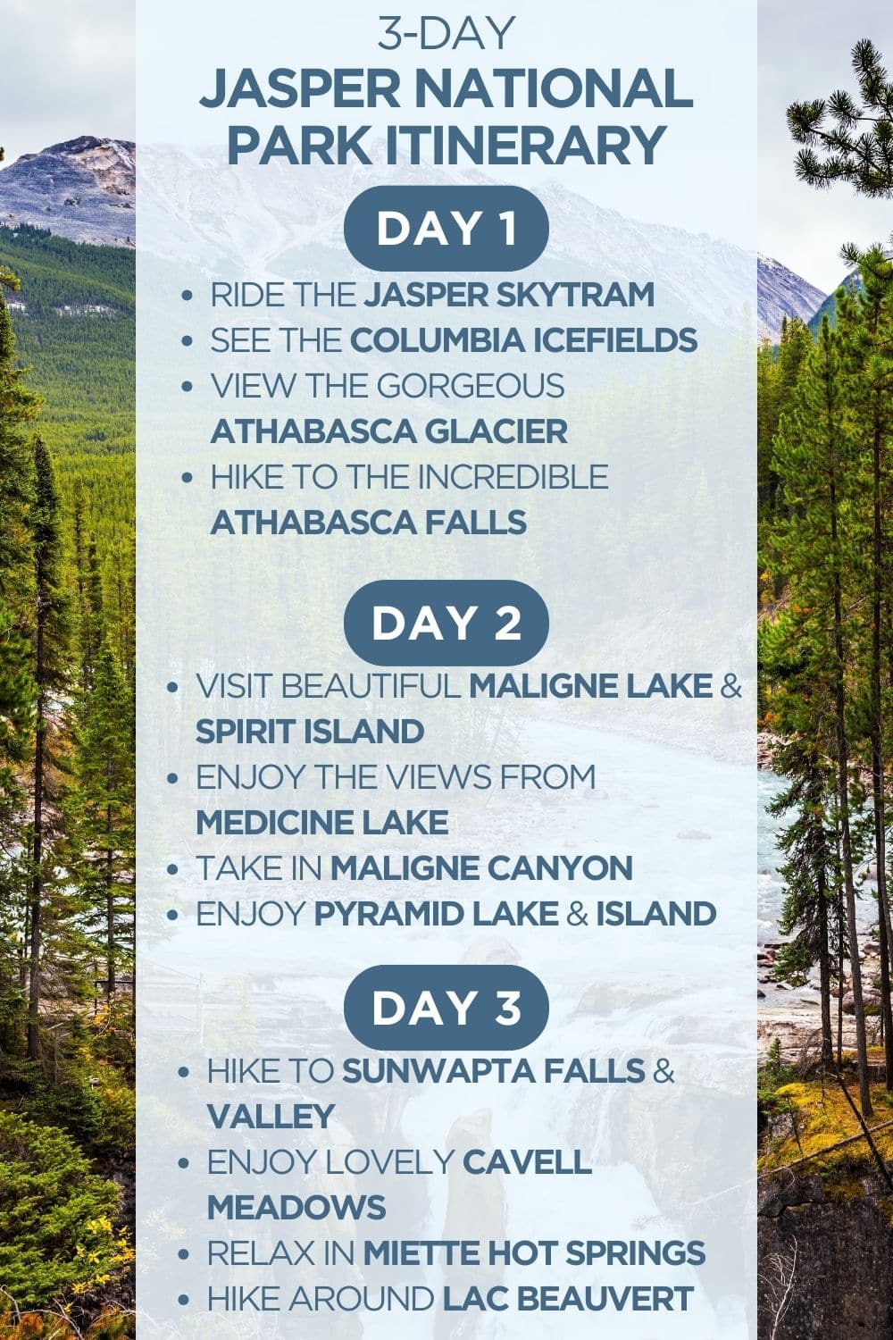 The Perfect 2 to 3 Days in Jasper National Park Itinerary - The World ...
