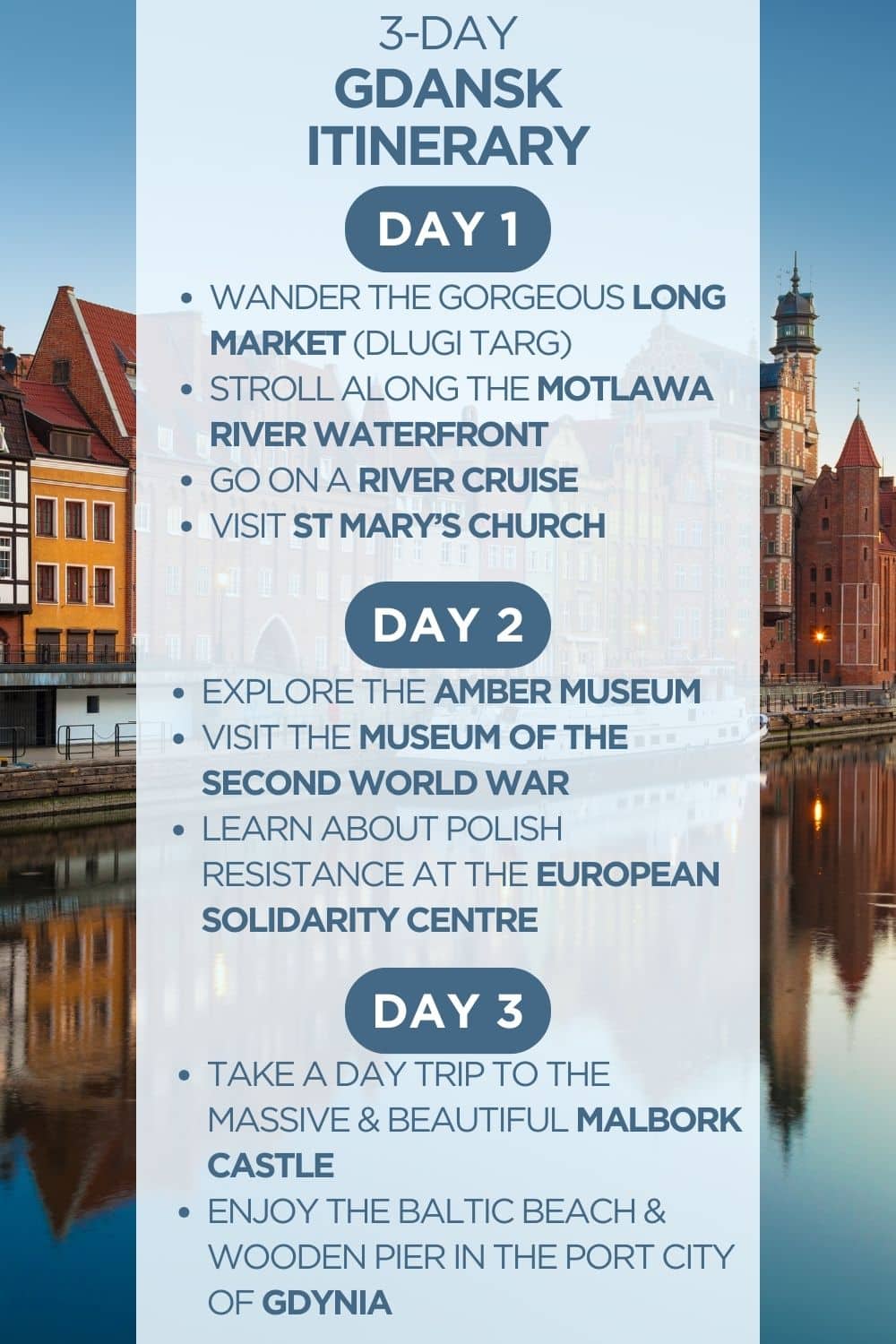 The Perfect 1, 2 or 3 Days in Gdansk Itinerary - The World Was Here First