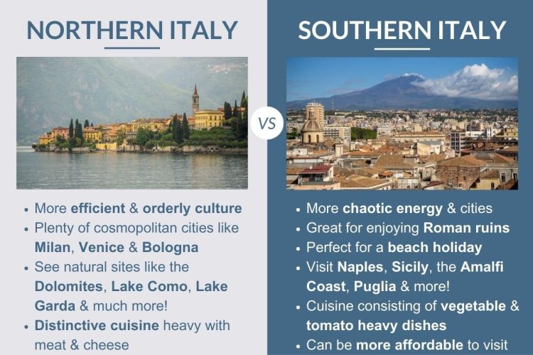 Northern Italy vs Southern Italy: Which Region to Visit? - The World ...